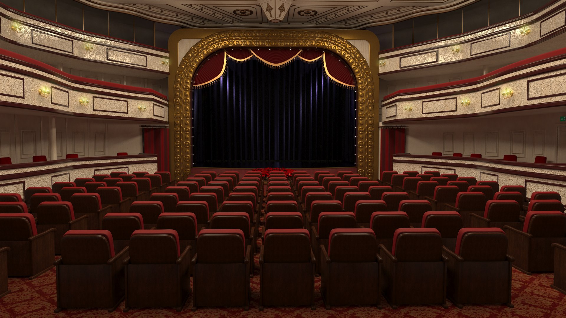 3D Theatre Building - TurboSquid 2009919