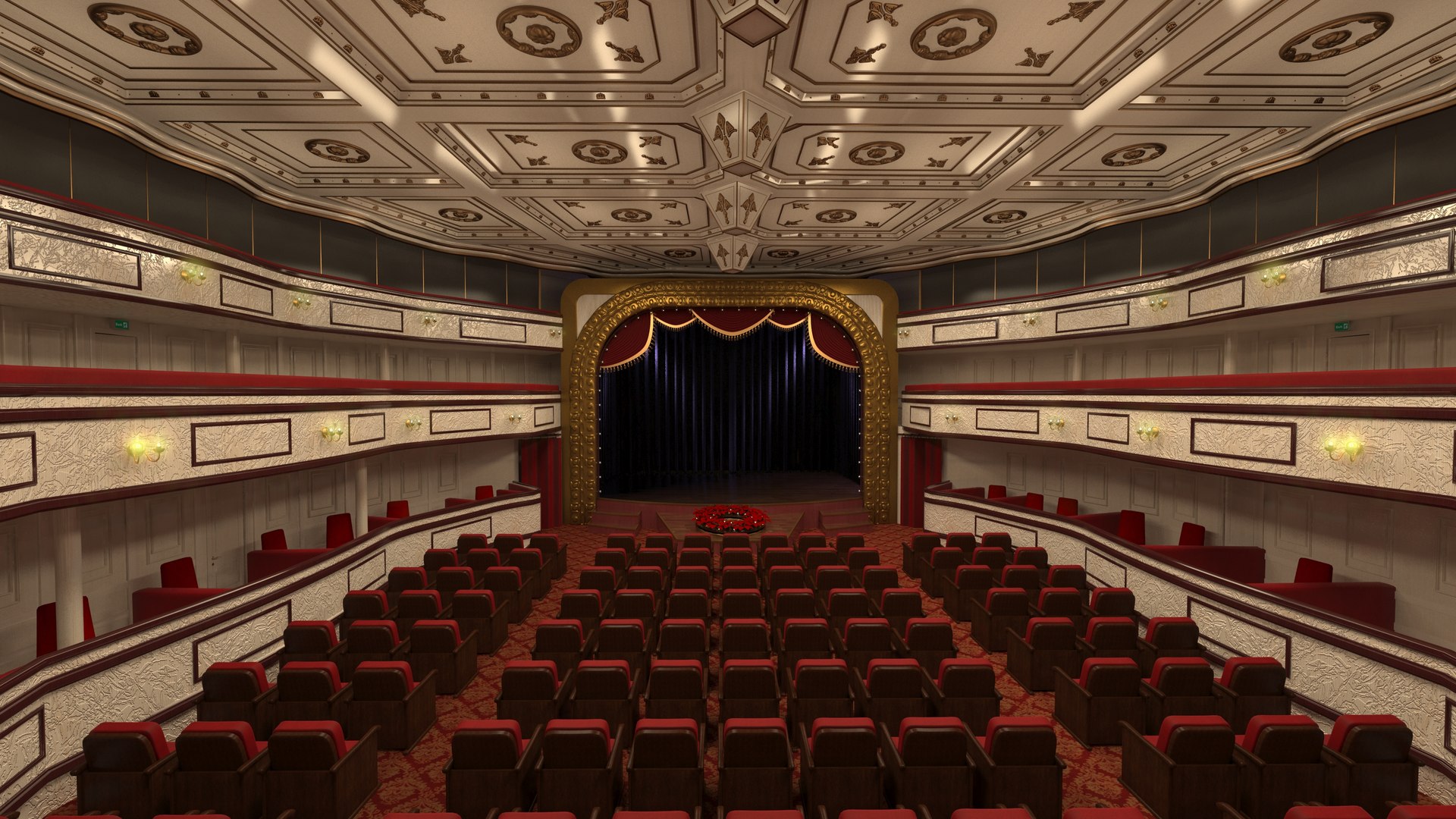 3D Theatre Building - TurboSquid 2009919