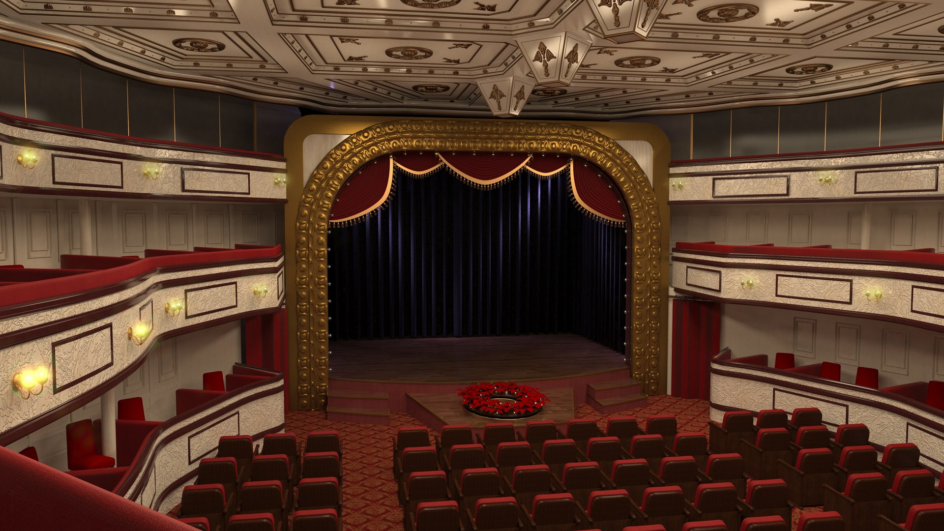 3D Theatre Building - TurboSquid 2009919