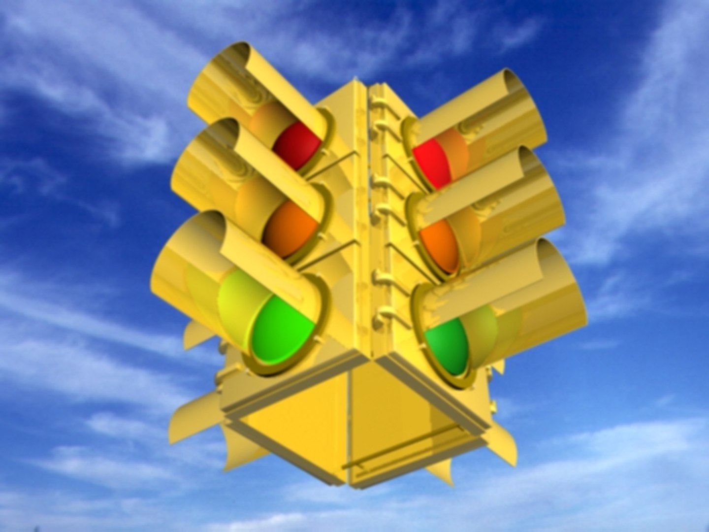 traffic light head 3d max