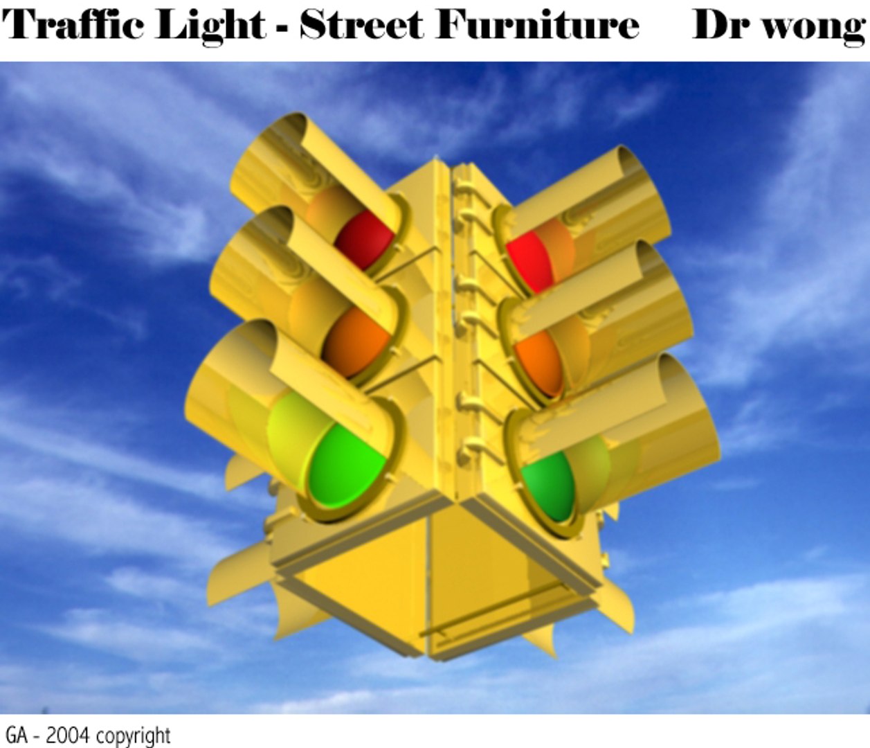 traffic light head 3d max