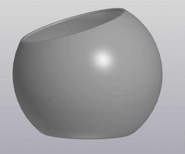 modelo 3d Maceta Esfera truncada - TurboSquid 1813367