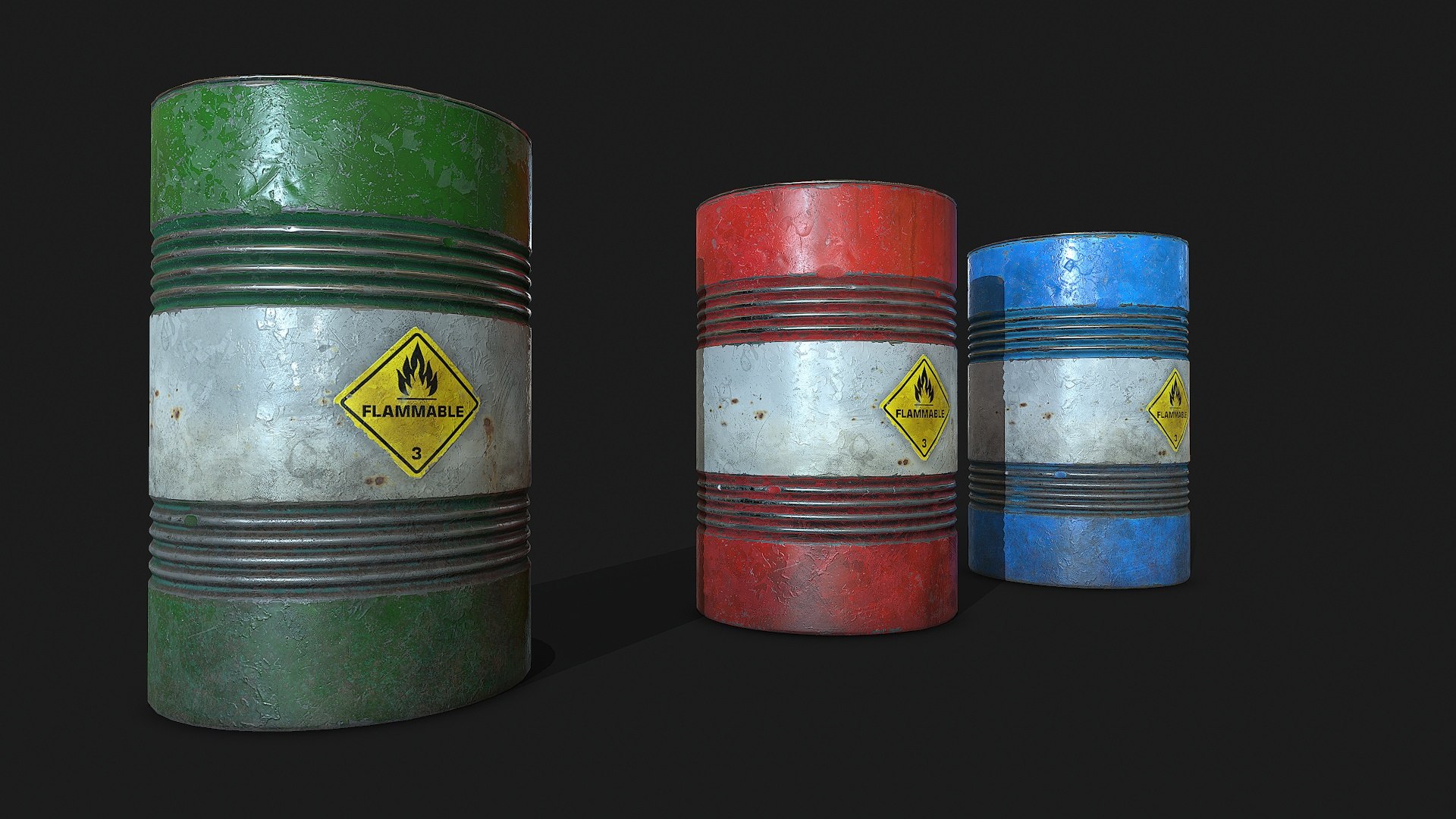 Fuel Barrels 3D - TurboSquid 2152282