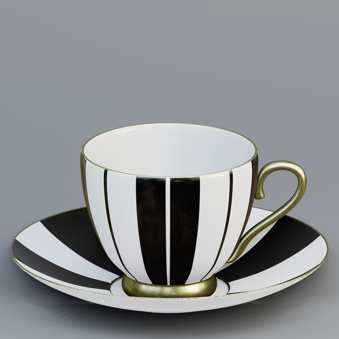 Striped Coffee Cup 3D Model - TurboSquid 1732356