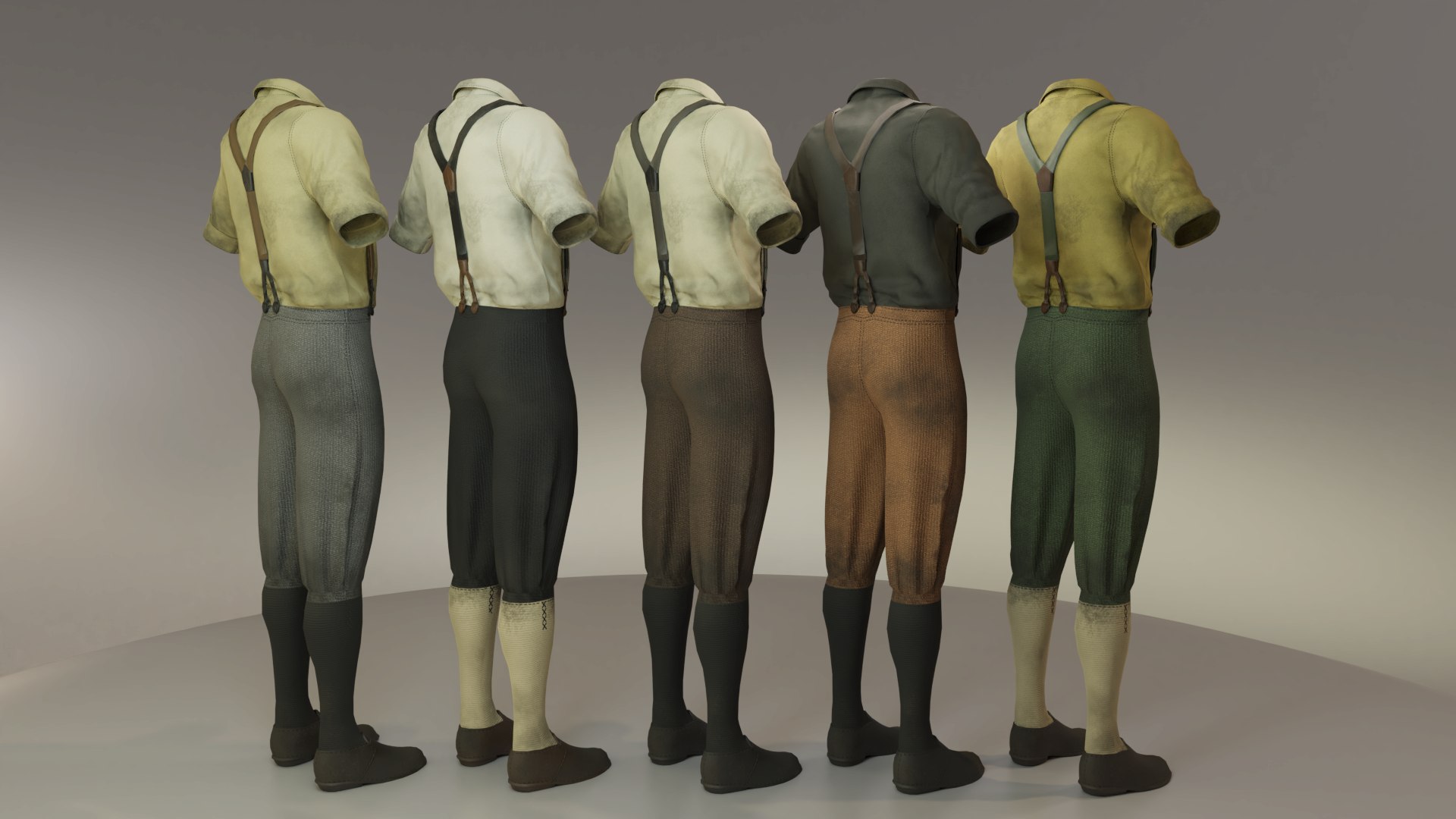 Five Farmer Man Clothes 3D Model - TurboSquid 1810942