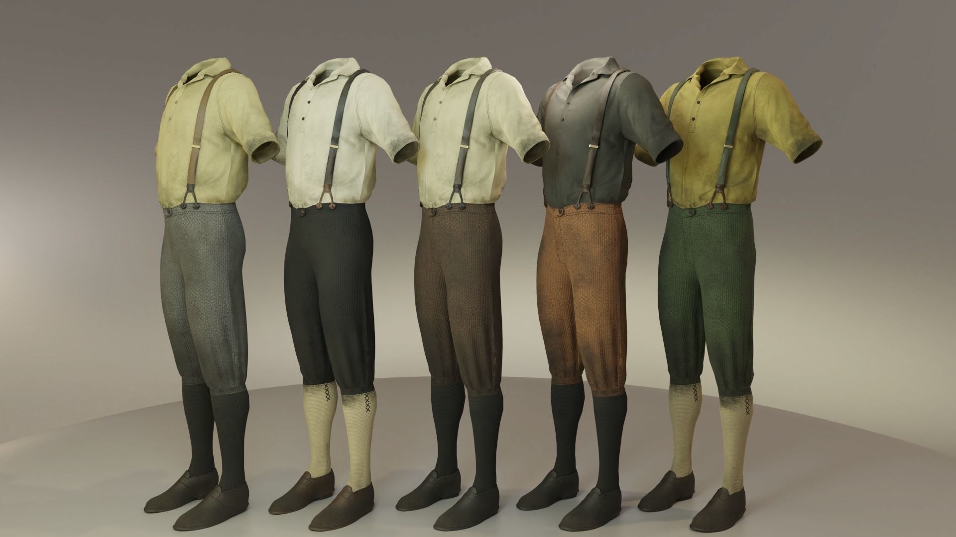 Five Farmer Man Clothes 3D Model - TurboSquid 1810942