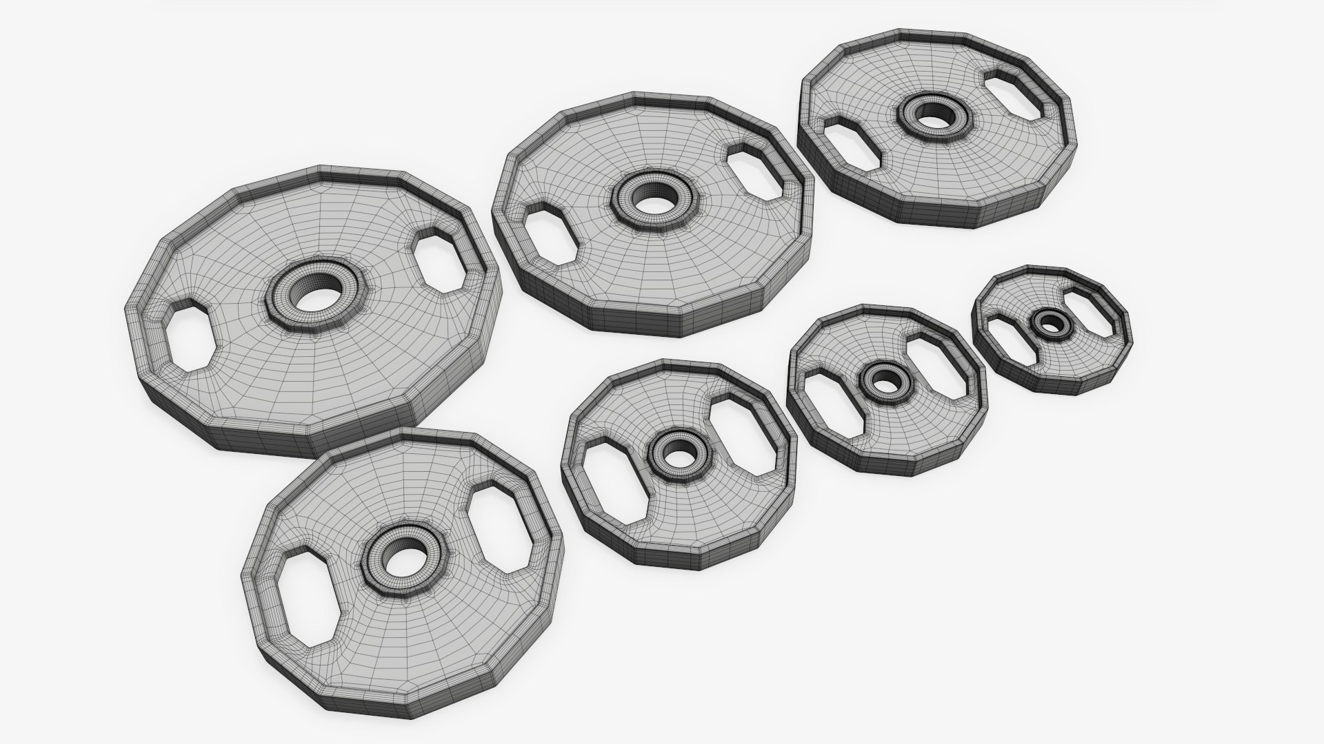 Weight set 3D model - TurboSquid 1666773