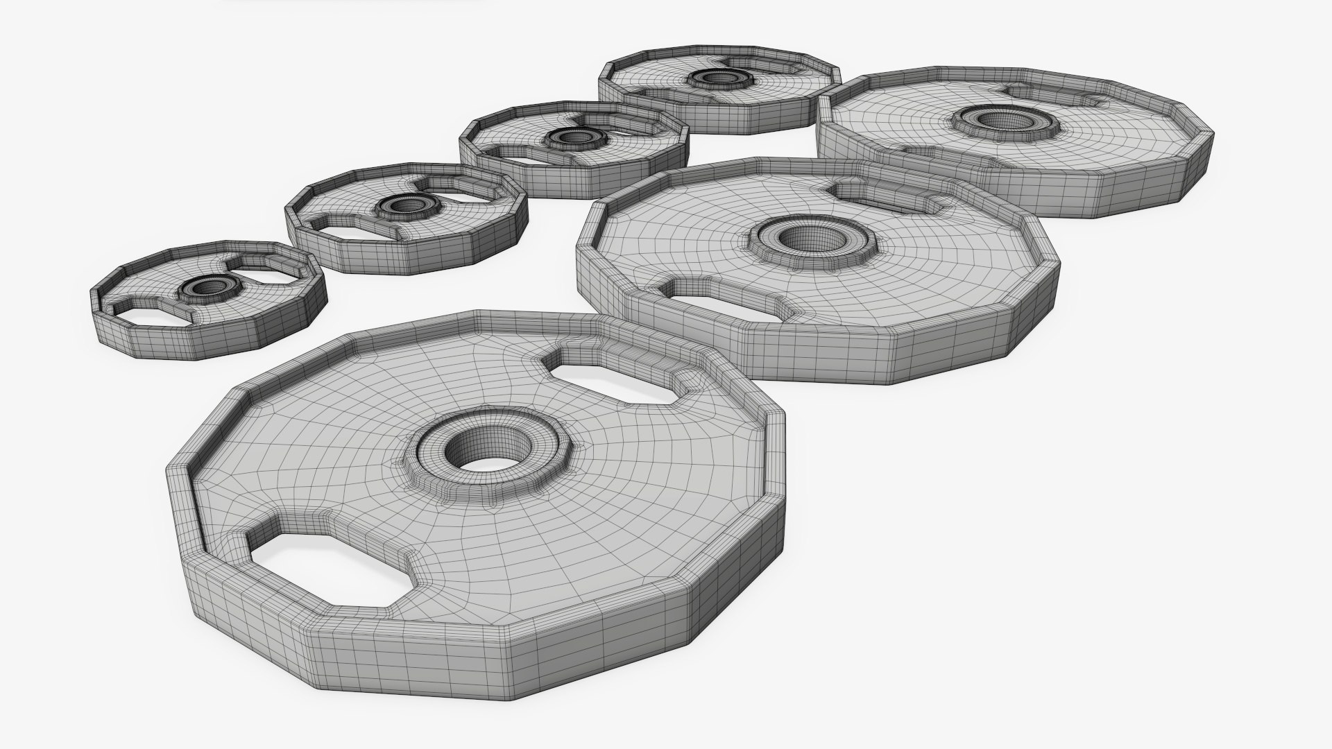 Weight set 3D model - TurboSquid 1666773