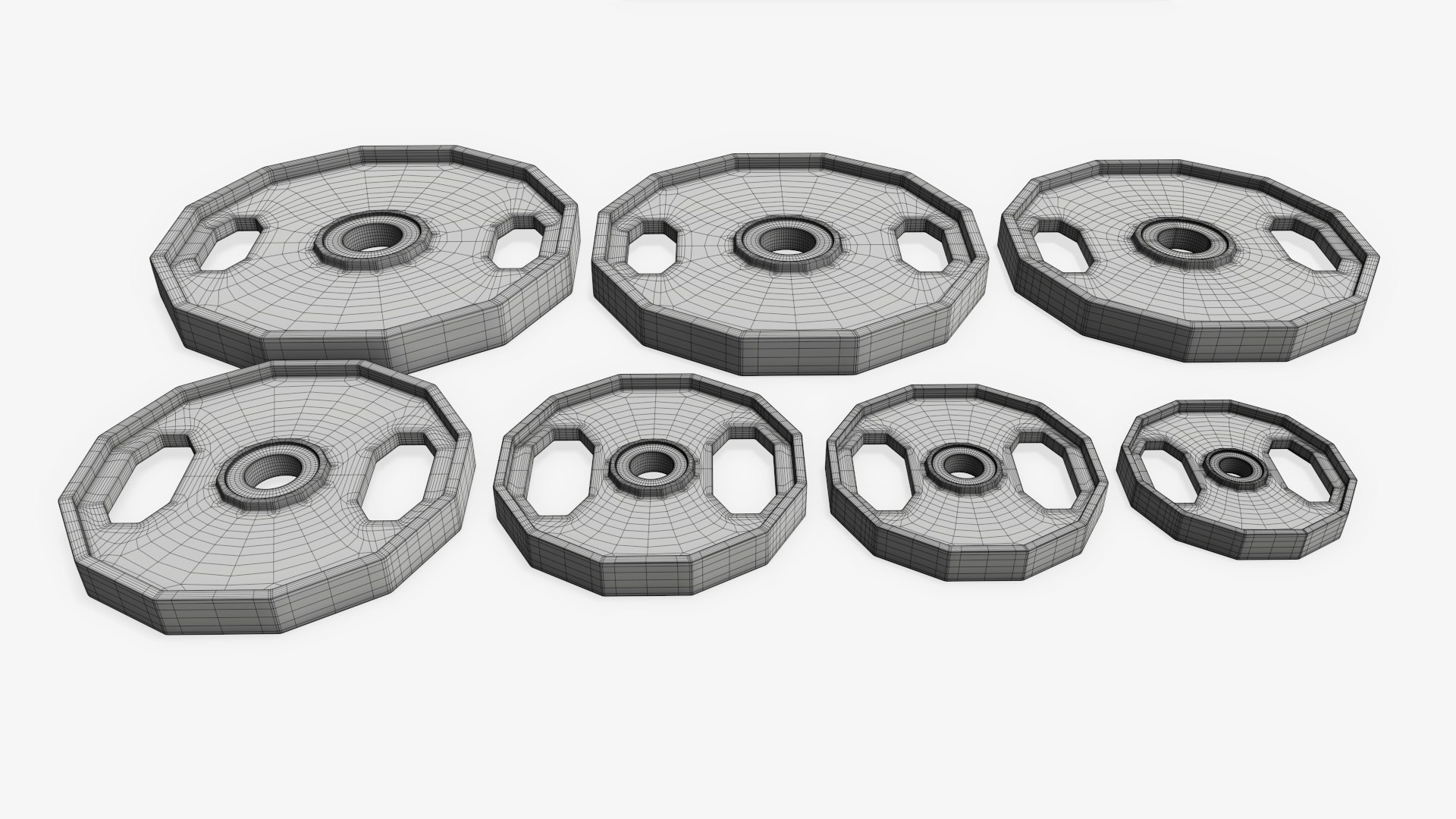 Weight set 3D model - TurboSquid 1666773