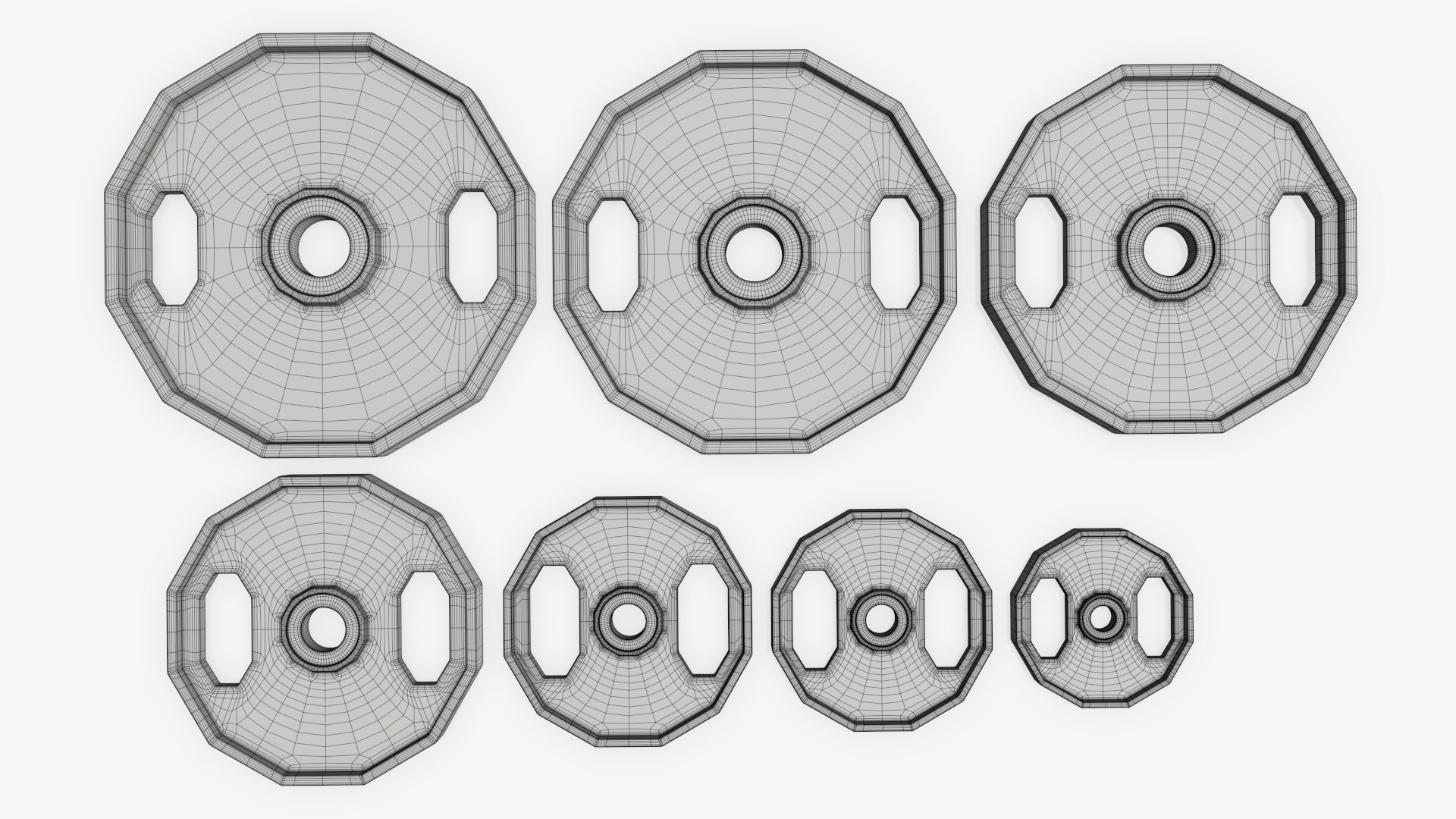 Weight set 3D model - TurboSquid 1666773
