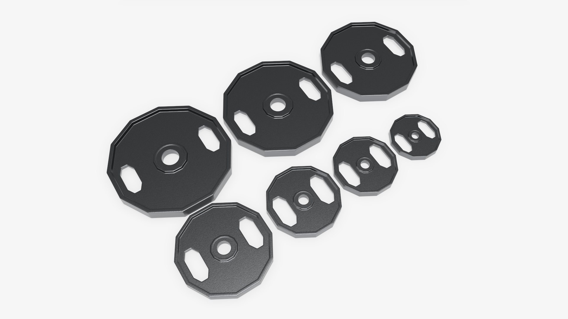 Weight set 3D model - TurboSquid 1666773