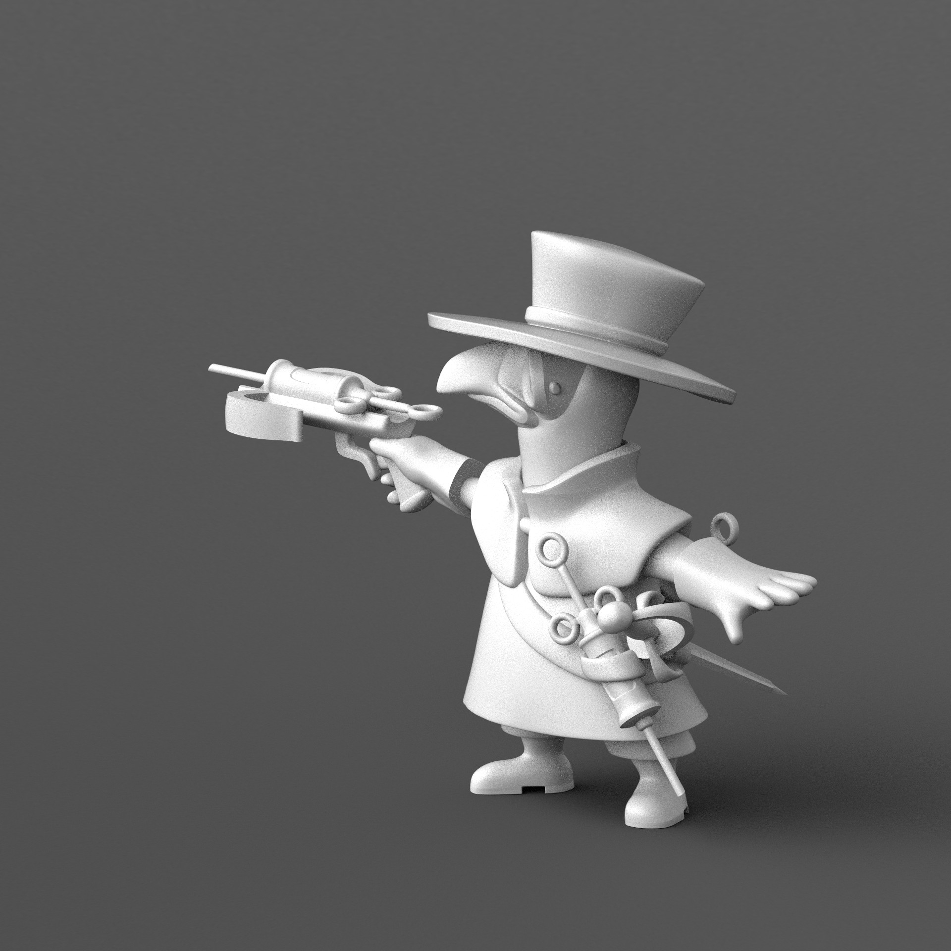 3D printable plague doctor model - TurboSquid 1701731
