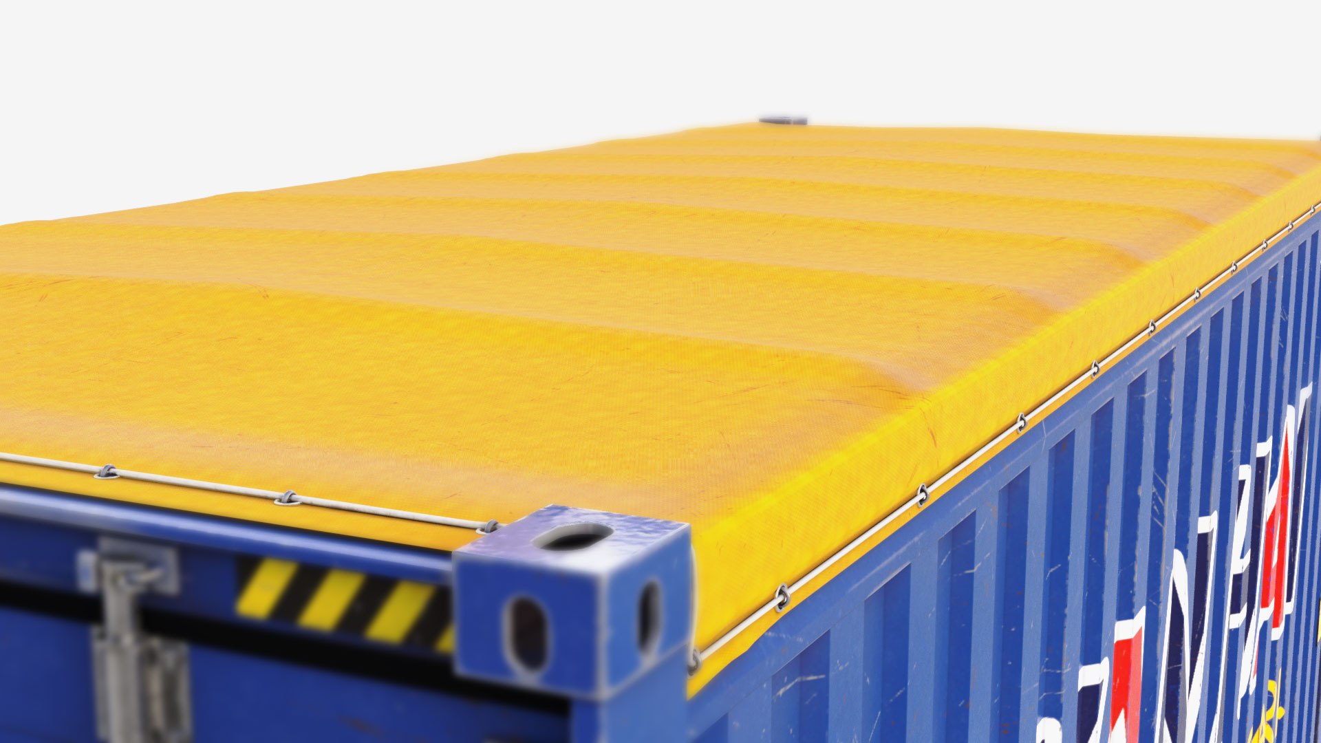 3D Model 20feet Wan Hai Open Top Shipping Container - TurboSquid 2210901