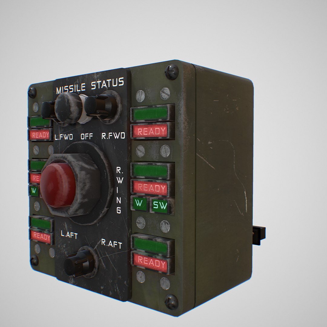 Army Missile Control Panel 3D Model - TurboSquid 1334211