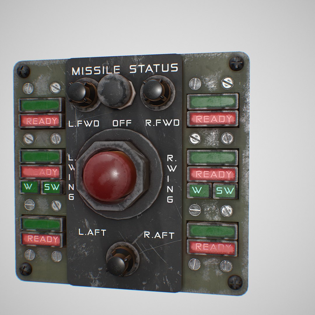 Army Missile Control Panel 3D Model - TurboSquid 1334211