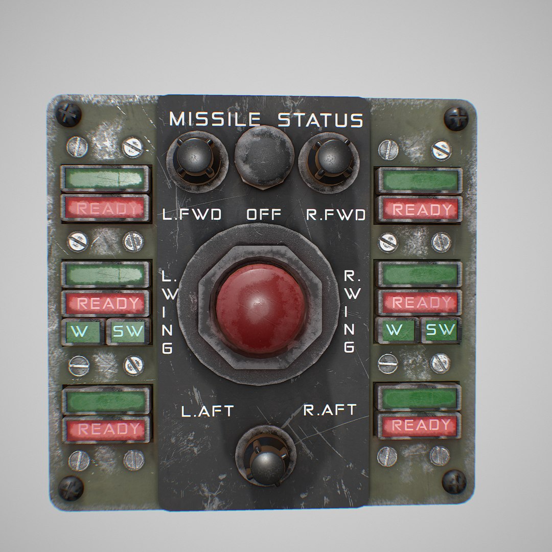 Army Missile Control Panel 3D Model - TurboSquid 1334211