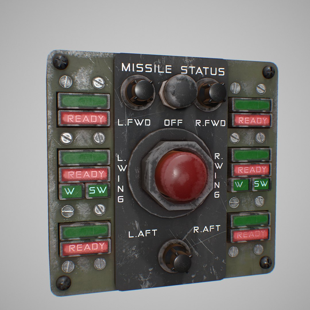 Army Missile Control Panel 3D Model - TurboSquid 1334211