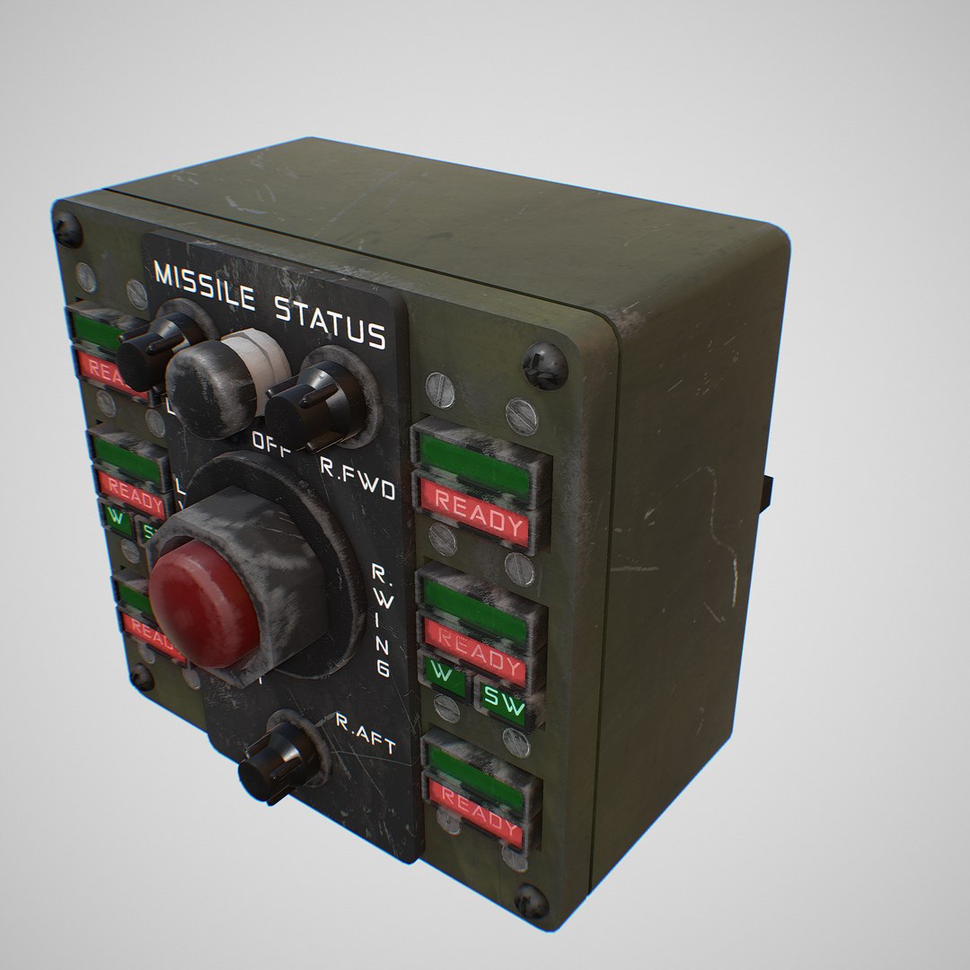 Army Missile Control Panel 3D Model - TurboSquid 1334211