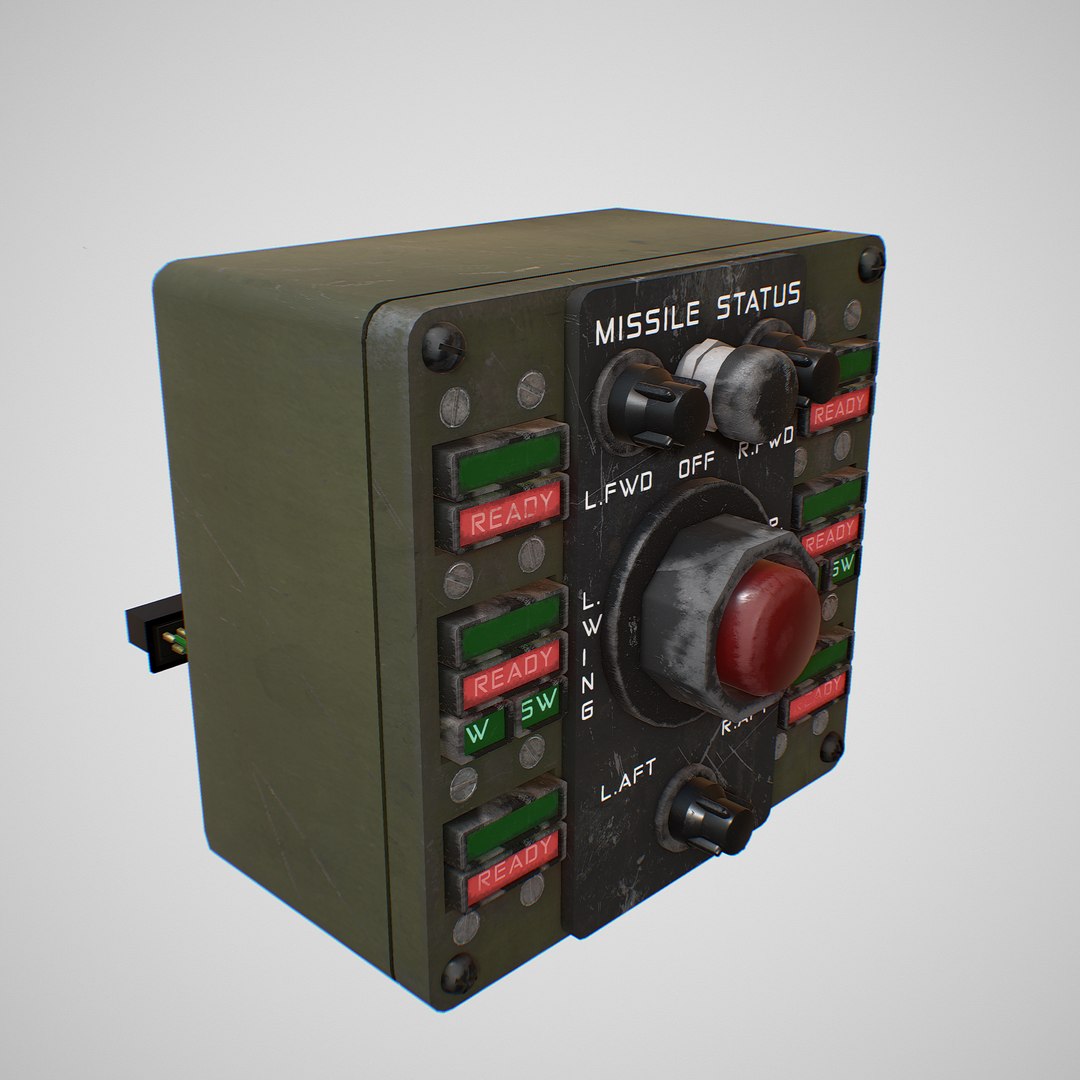 Army Missile Control Panel 3D Model - TurboSquid 1334211