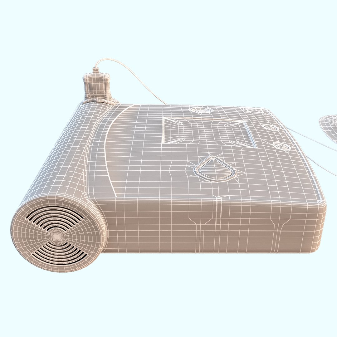 3d Portable Defibrillator Model