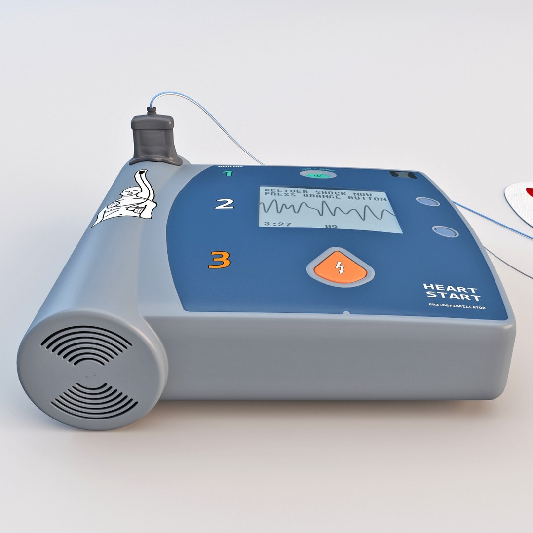 3d Portable Defibrillator Model