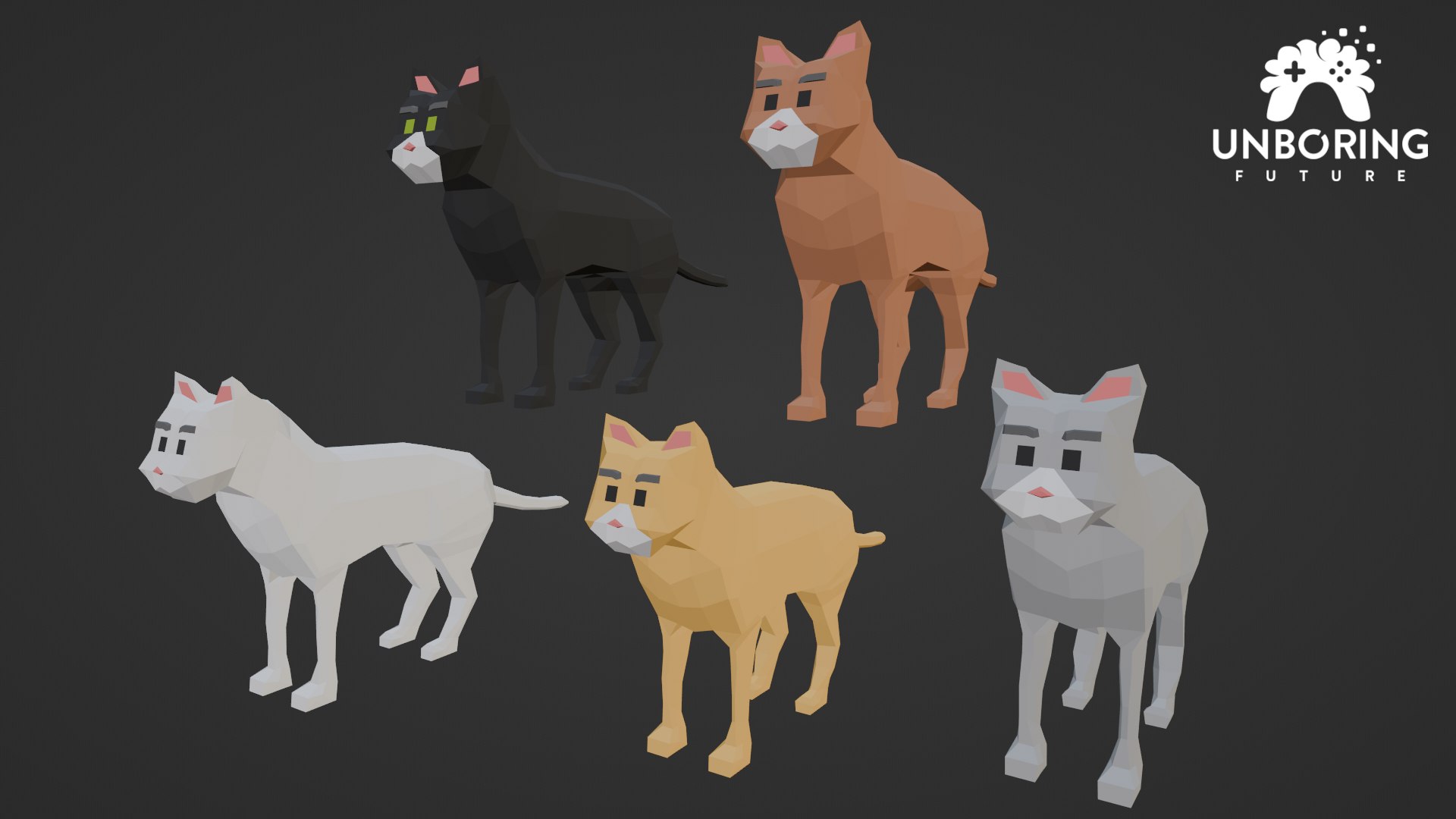 3D LOW POLY Cat - ANIMATED Model - TurboSquid 2254084