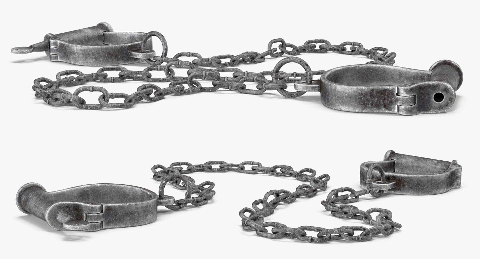 3d Model Old Leg Shackles