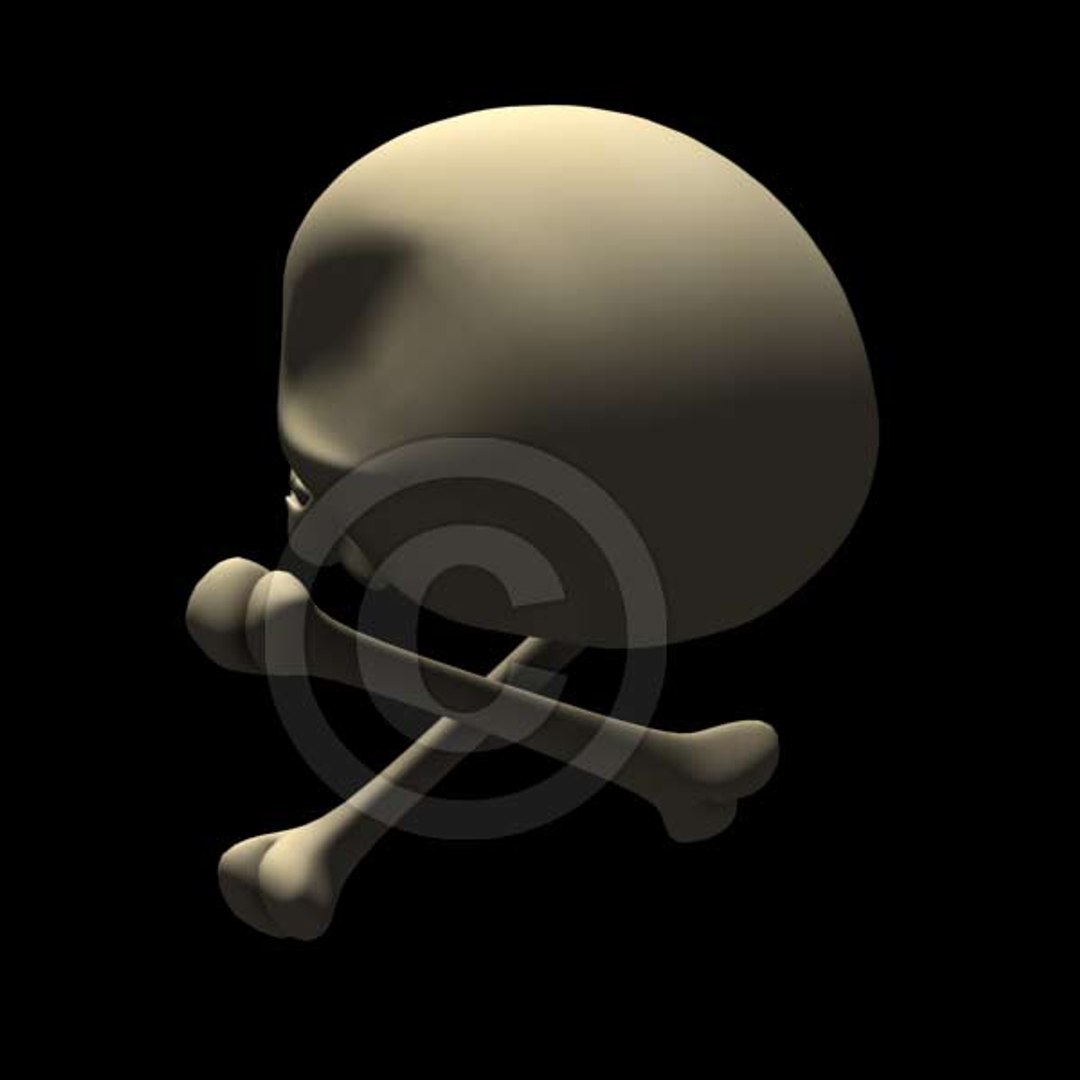 3d cartoon skull model