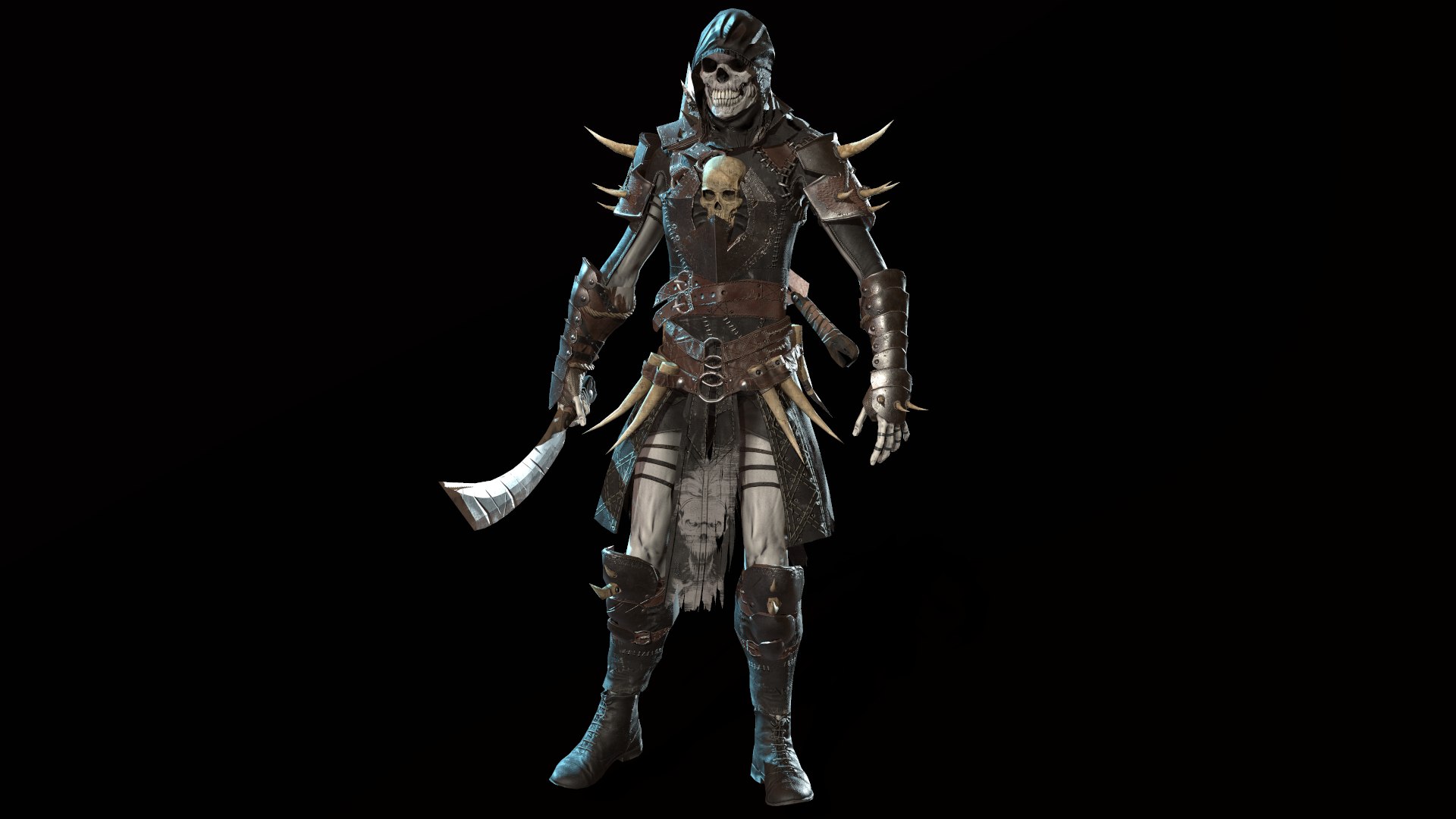 3D Character Skeleton Warrior Model - TurboSquid 1588967