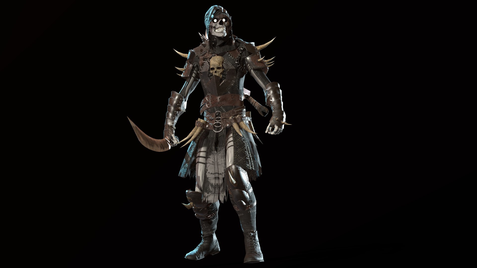 3D Character Skeleton Warrior Model - TurboSquid 1588967