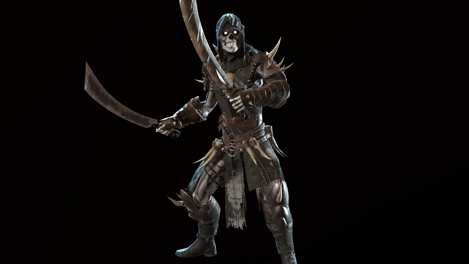 3D Character Skeleton Warrior Model - TurboSquid 1588967