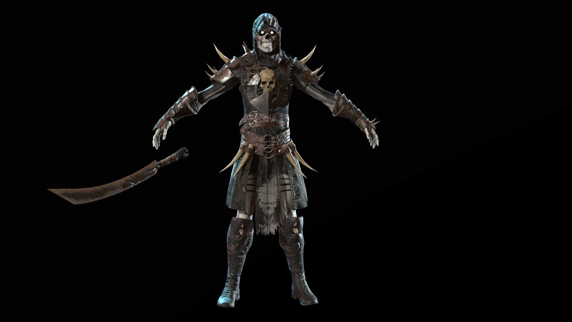 3D Character Skeleton Warrior Model - TurboSquid 1588967