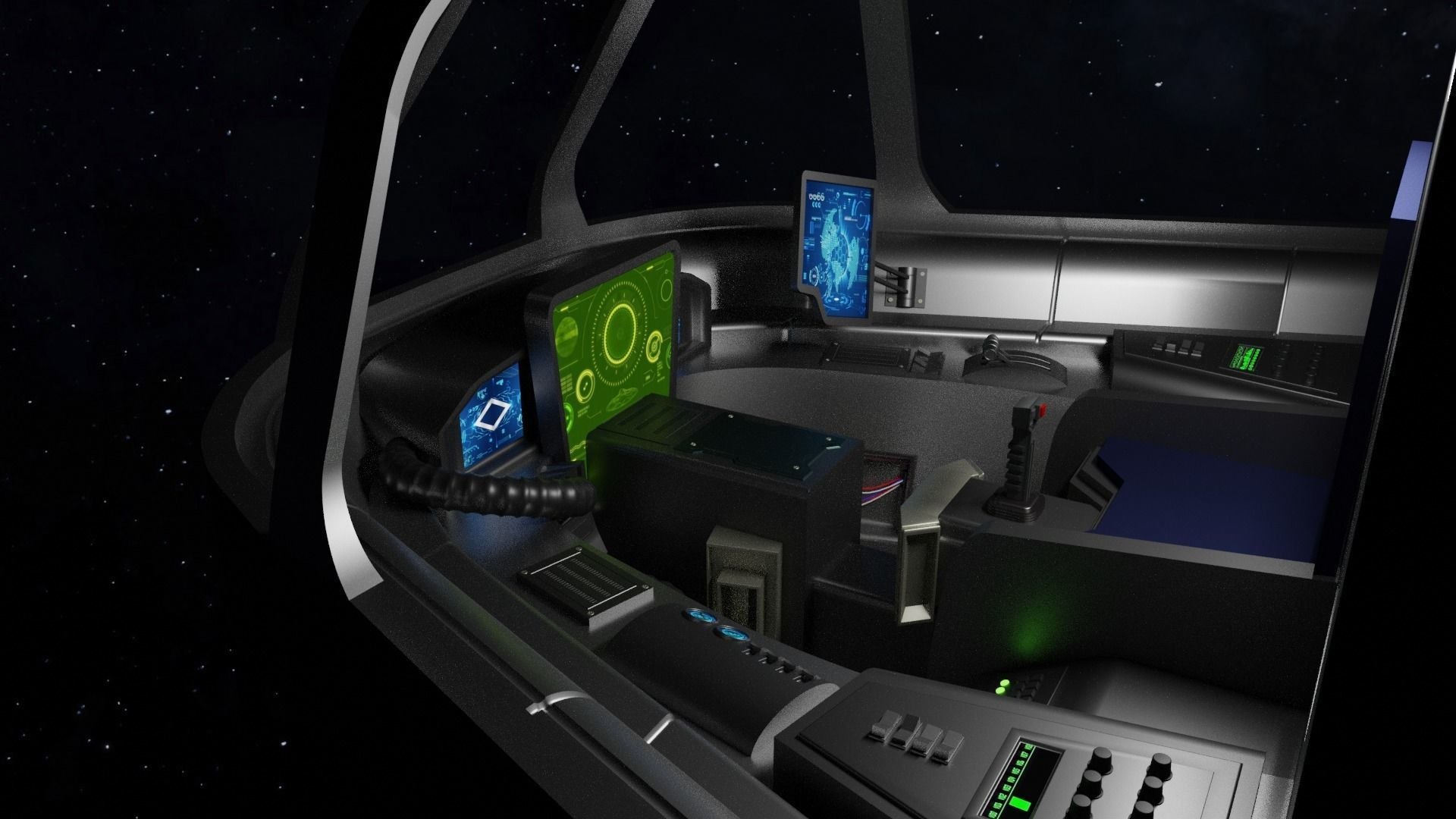 Spaceship Cockpit 3D Model - TurboSquid 2133050