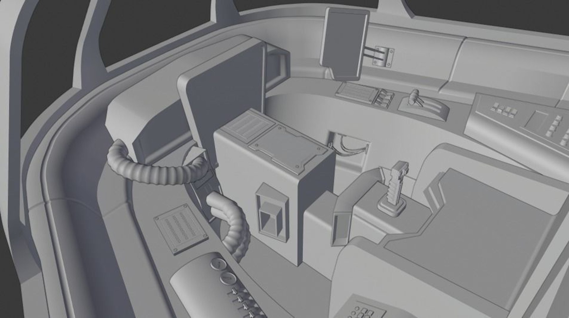 Spaceship Cockpit 3D Model - TurboSquid 2133050