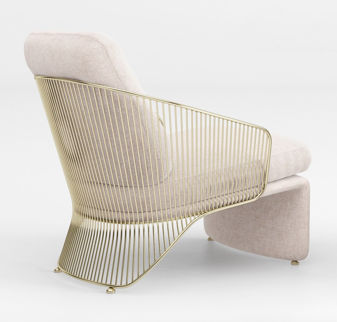 Minotti Colette Armchair Coffee Table Model - TurboSquid 1581530