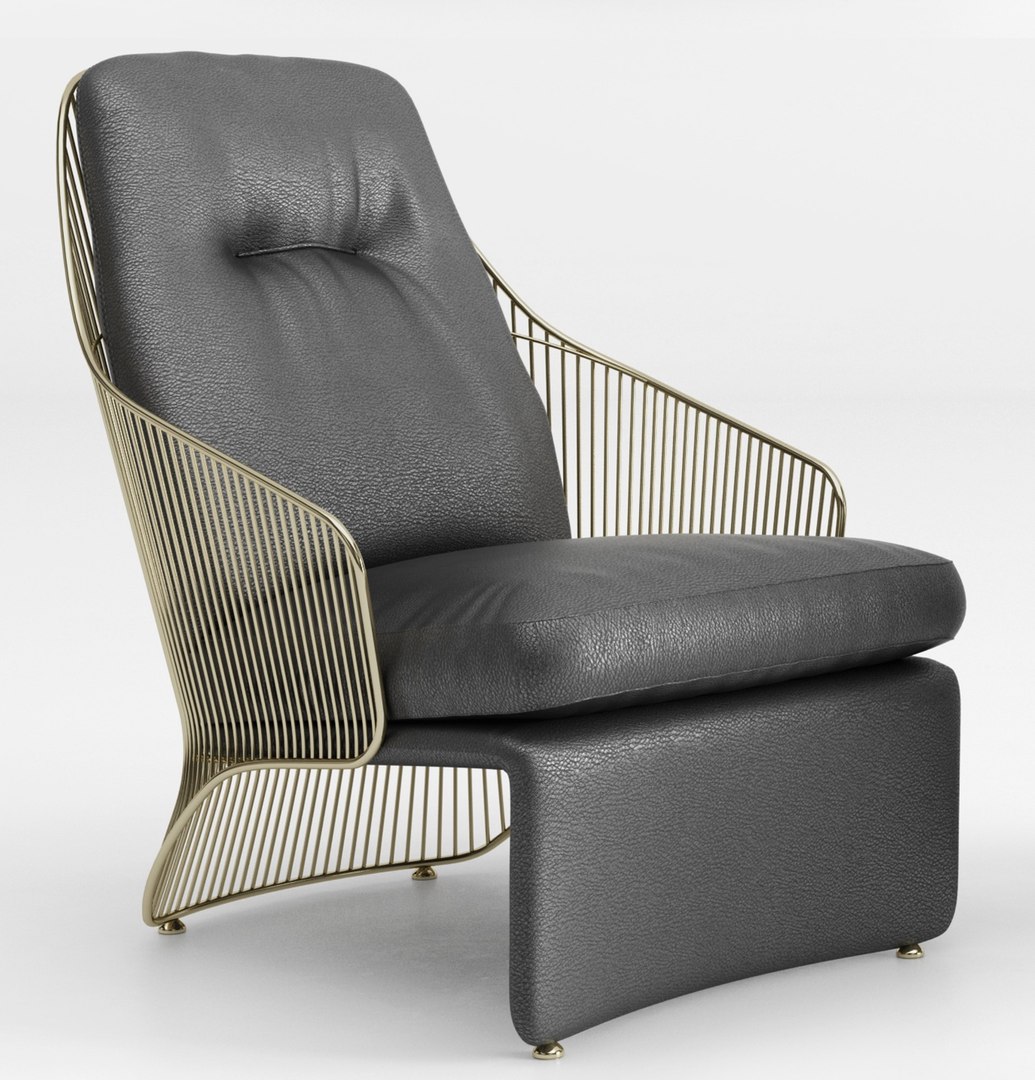 Minotti Colette Armchair Coffee Table Model - TurboSquid 1581530