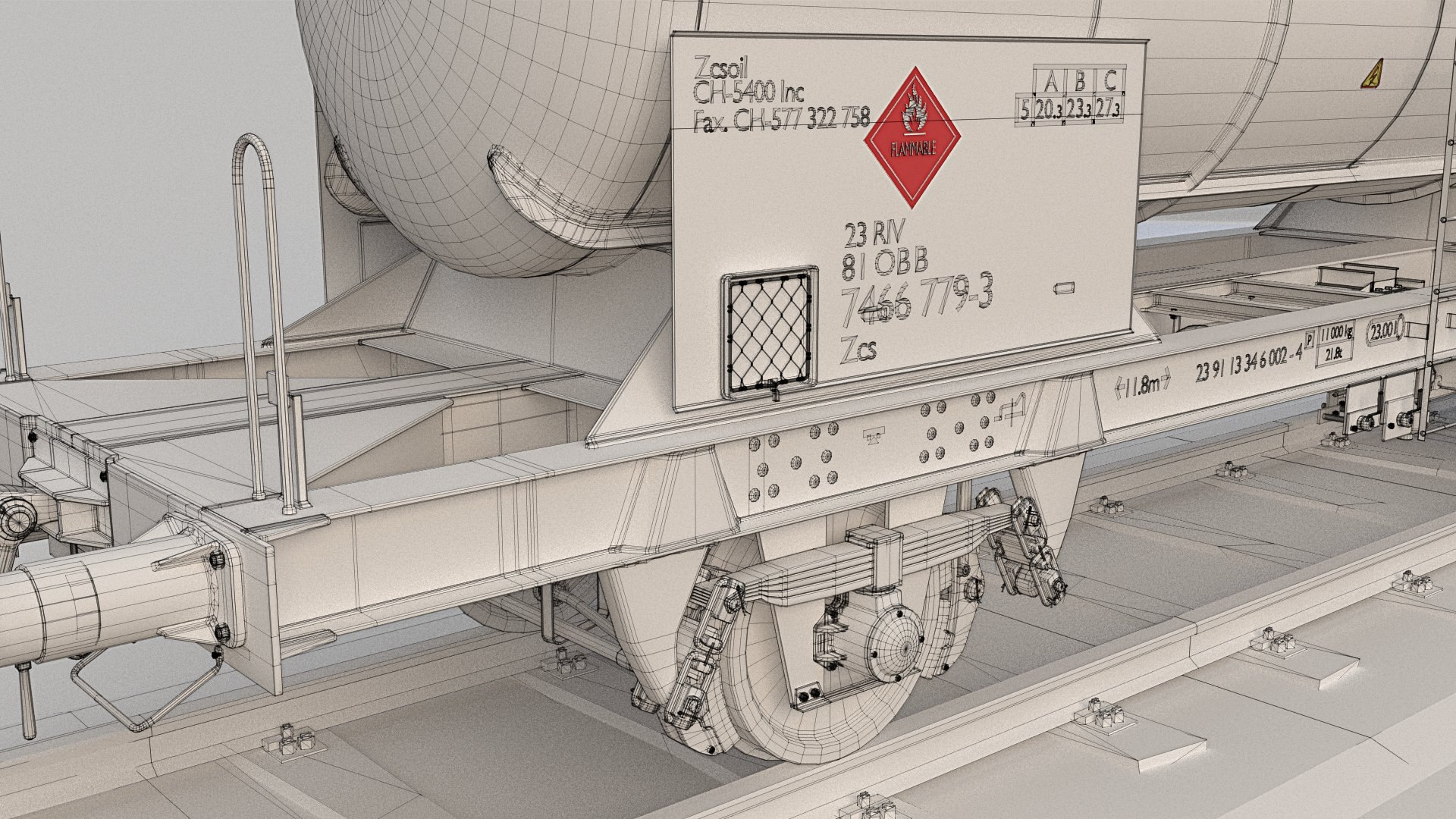 3D model train tank tanker - TurboSquid 1524268