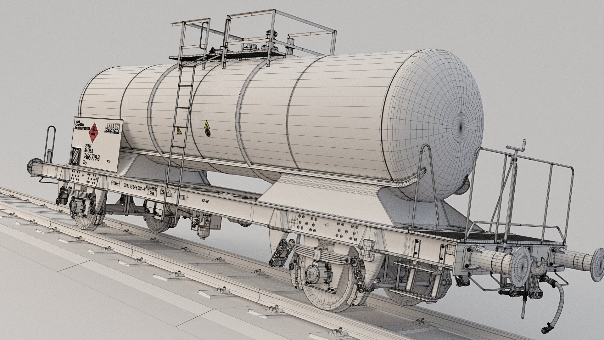 3D model train tank tanker - TurboSquid 1524268