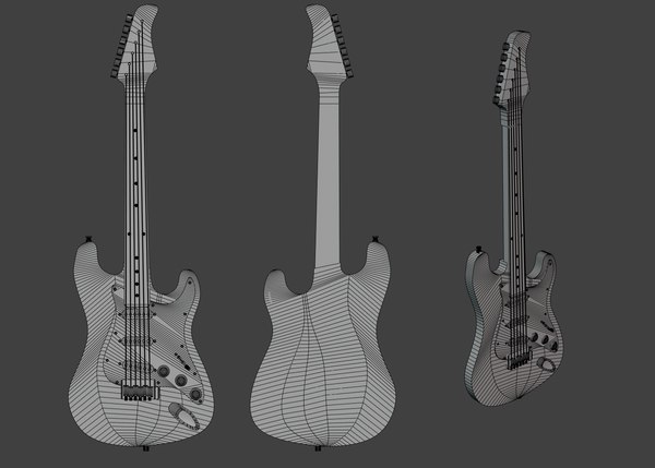 3D electric guitar model - TurboSquid 1770942