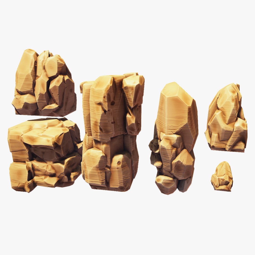 Stylized Rocks 3D Model - TurboSquid 2244085