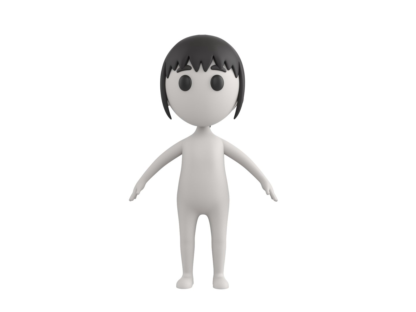 Stick Girl Character 3D Model - TurboSquid 1704128