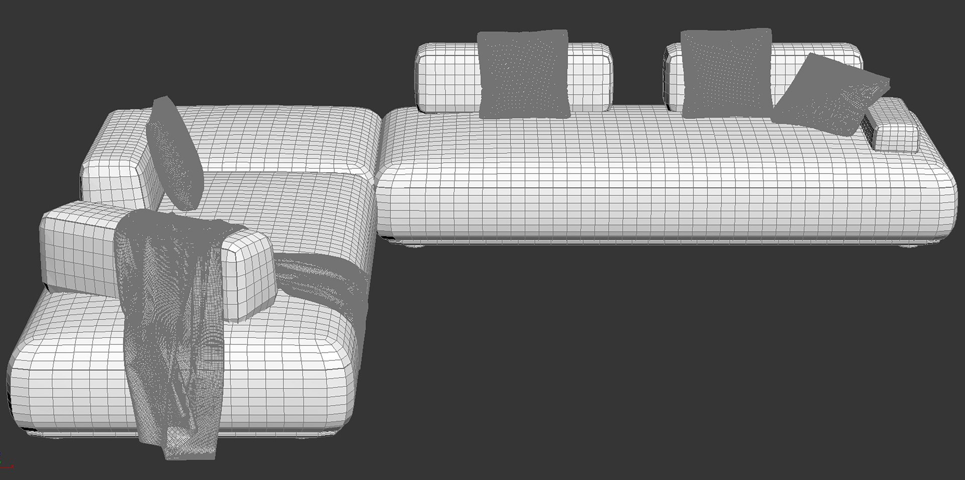 Yoko Sofa by Castello Lagravinese Studio model - TurboSquid 2107780