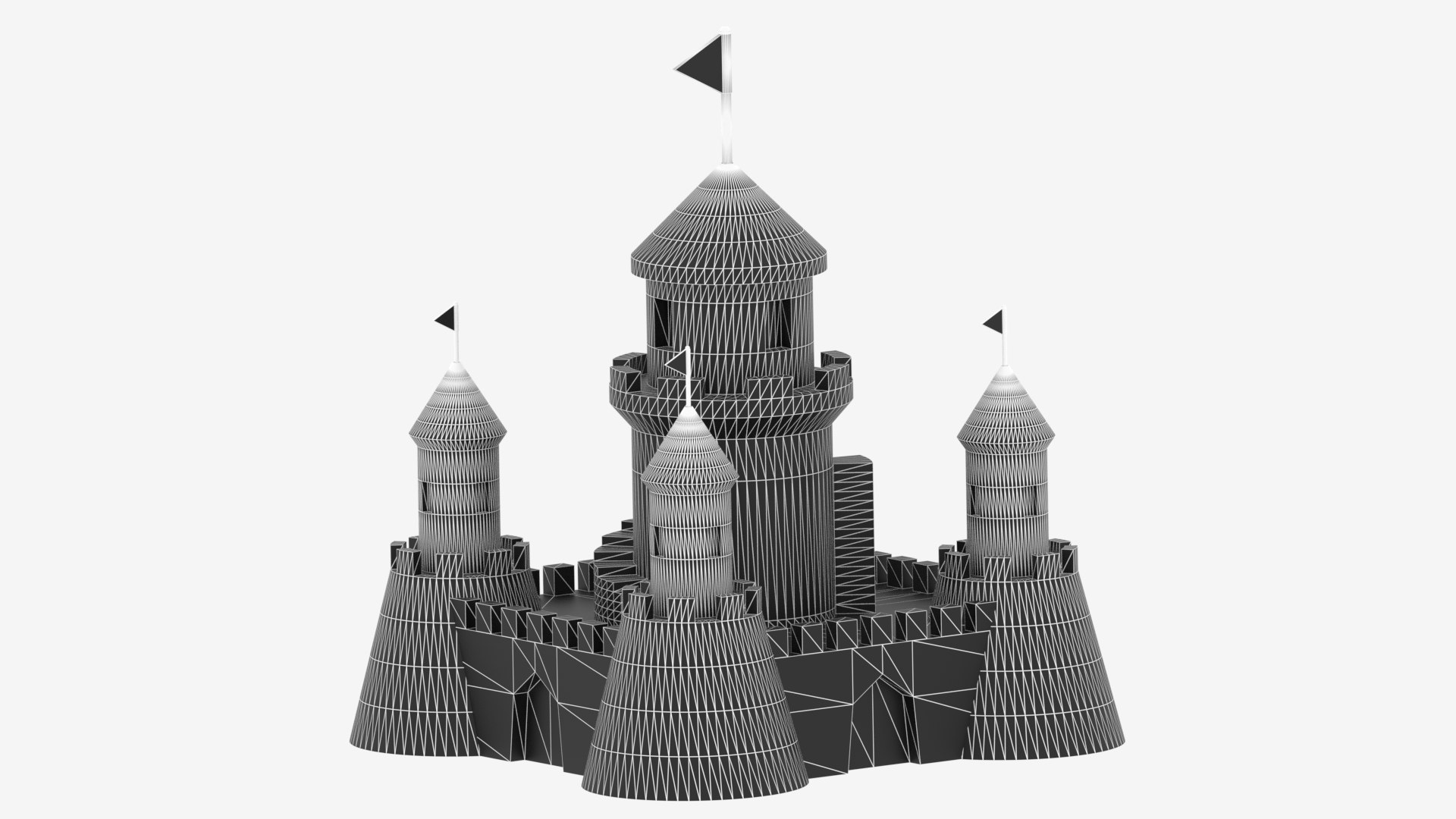 Cartoon Sand Castle 3D Model - TurboSquid 2398815