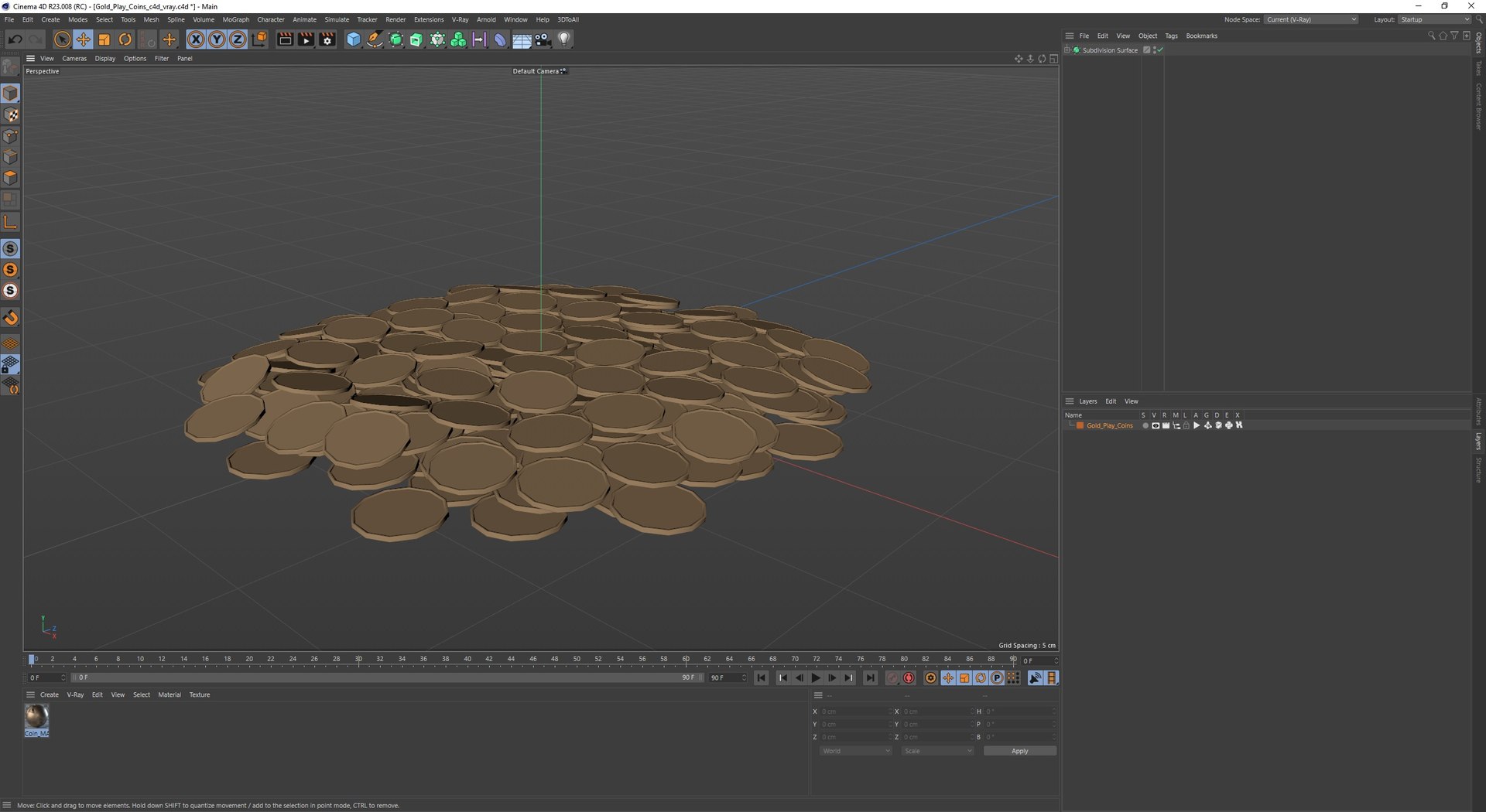 3D Model Gold Play Coins - TurboSquid 2318846