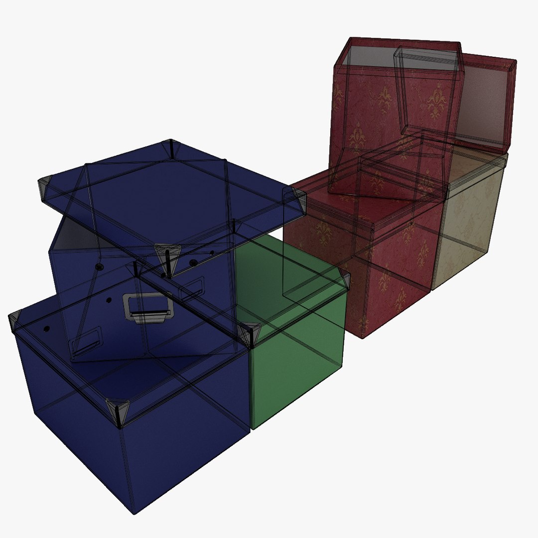 Design Boxes 01 3d Model