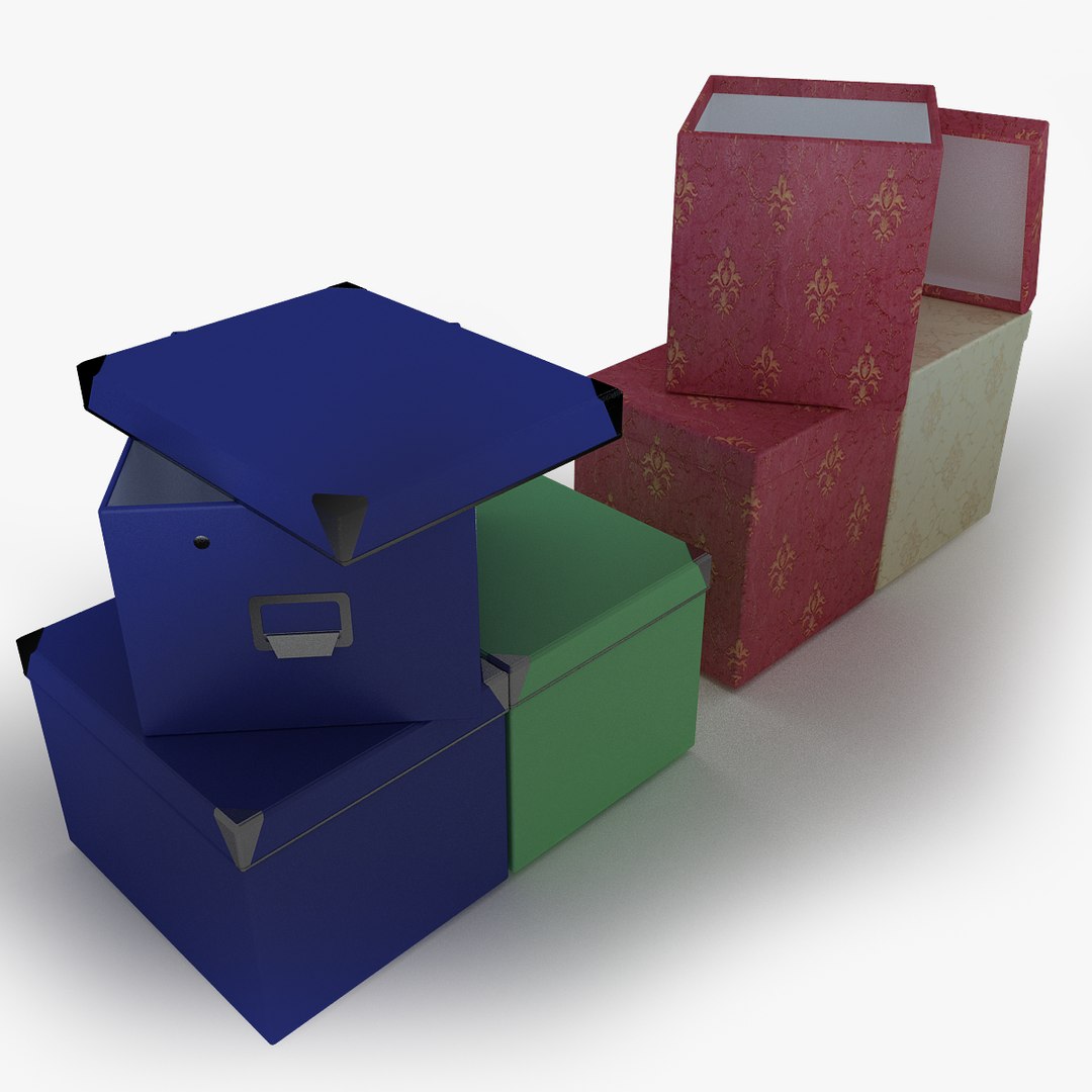 Design Boxes 01 3d Model