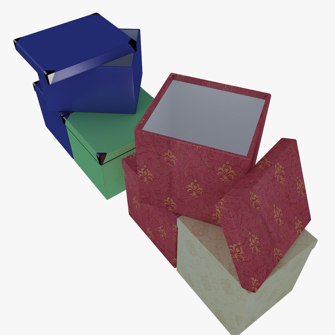 Design Boxes 01 3d Model