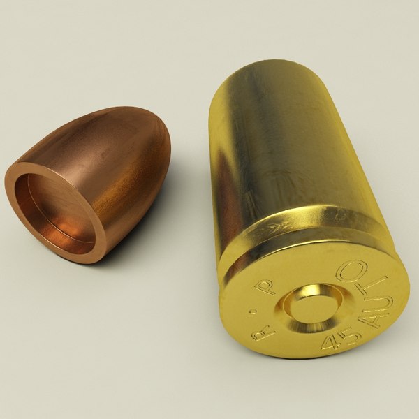 cartridge 45 acp 3d model