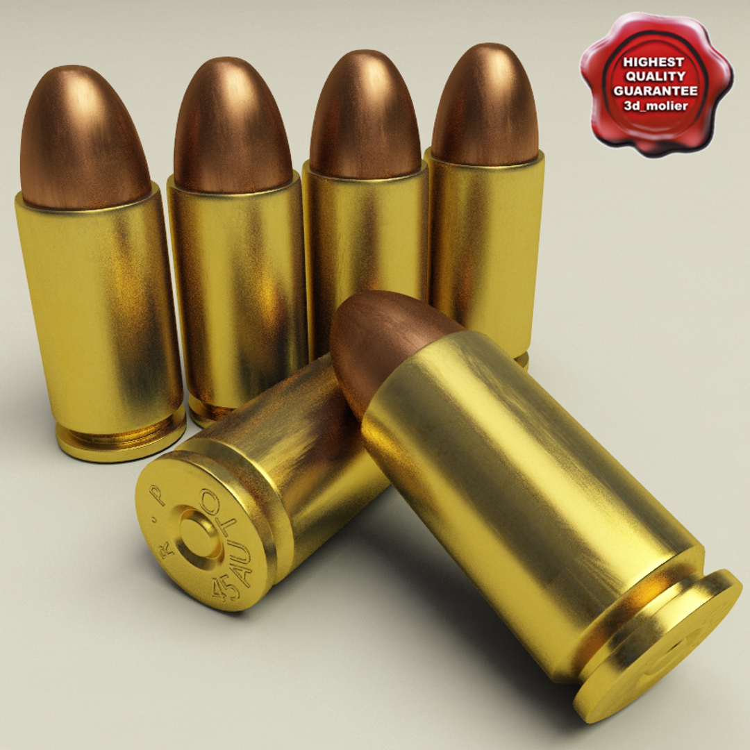 cartridge 45 acp 3d model