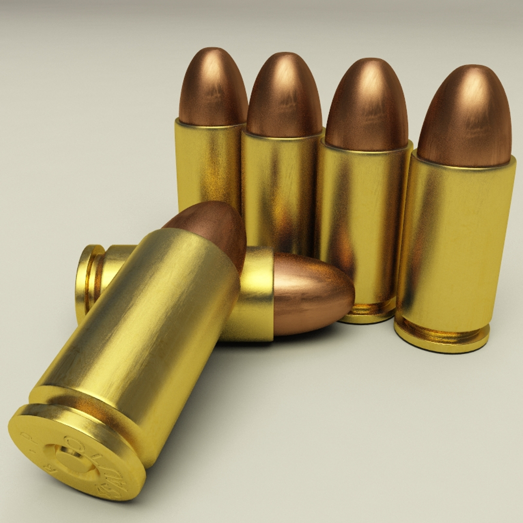 cartridge 45 acp 3d model